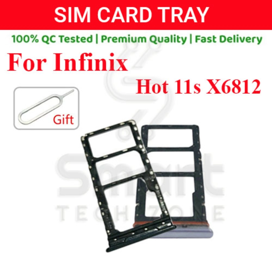 infinix Hot 11s X6812 Sim Tray Micro SD Card Slot with Sim Ejector Pin ...