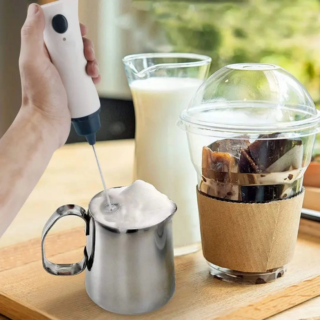 Hand Liquid Mixer and Coffee Maker Juice Maker Rechargeable-White etc ...