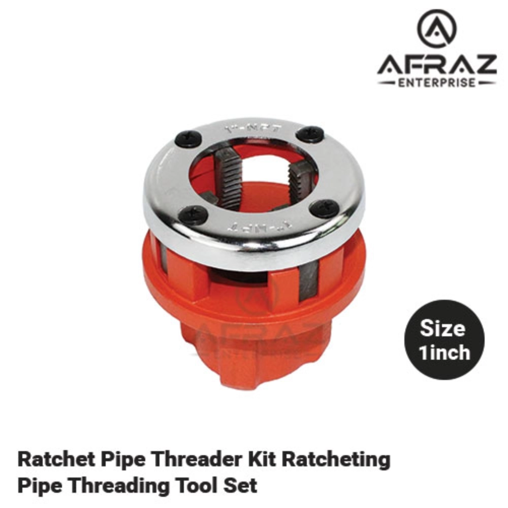 Ratchet Pipe Threader Kit Ratcheting Pipe Threading Tool Set Head 1 Inch