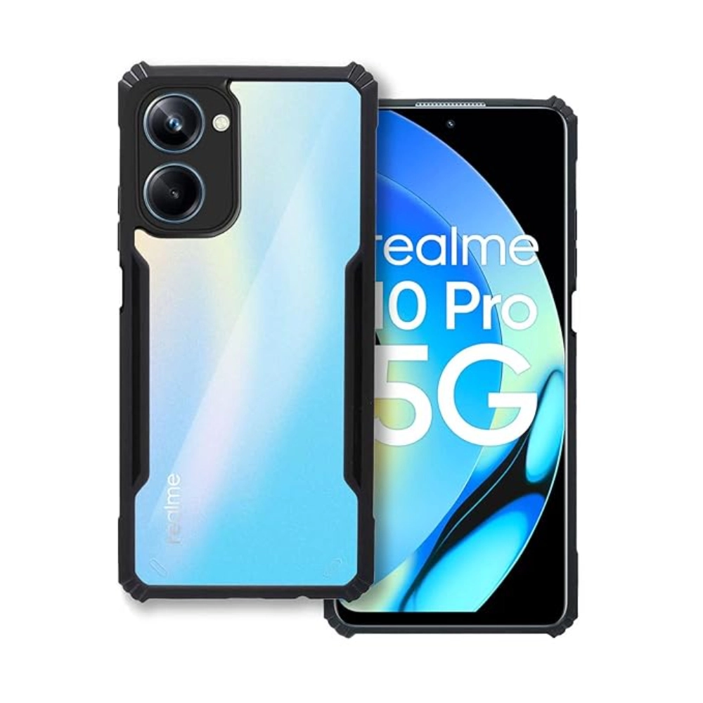 Realme 10 pro 5G protective black border crystal clear xundd mobile ...