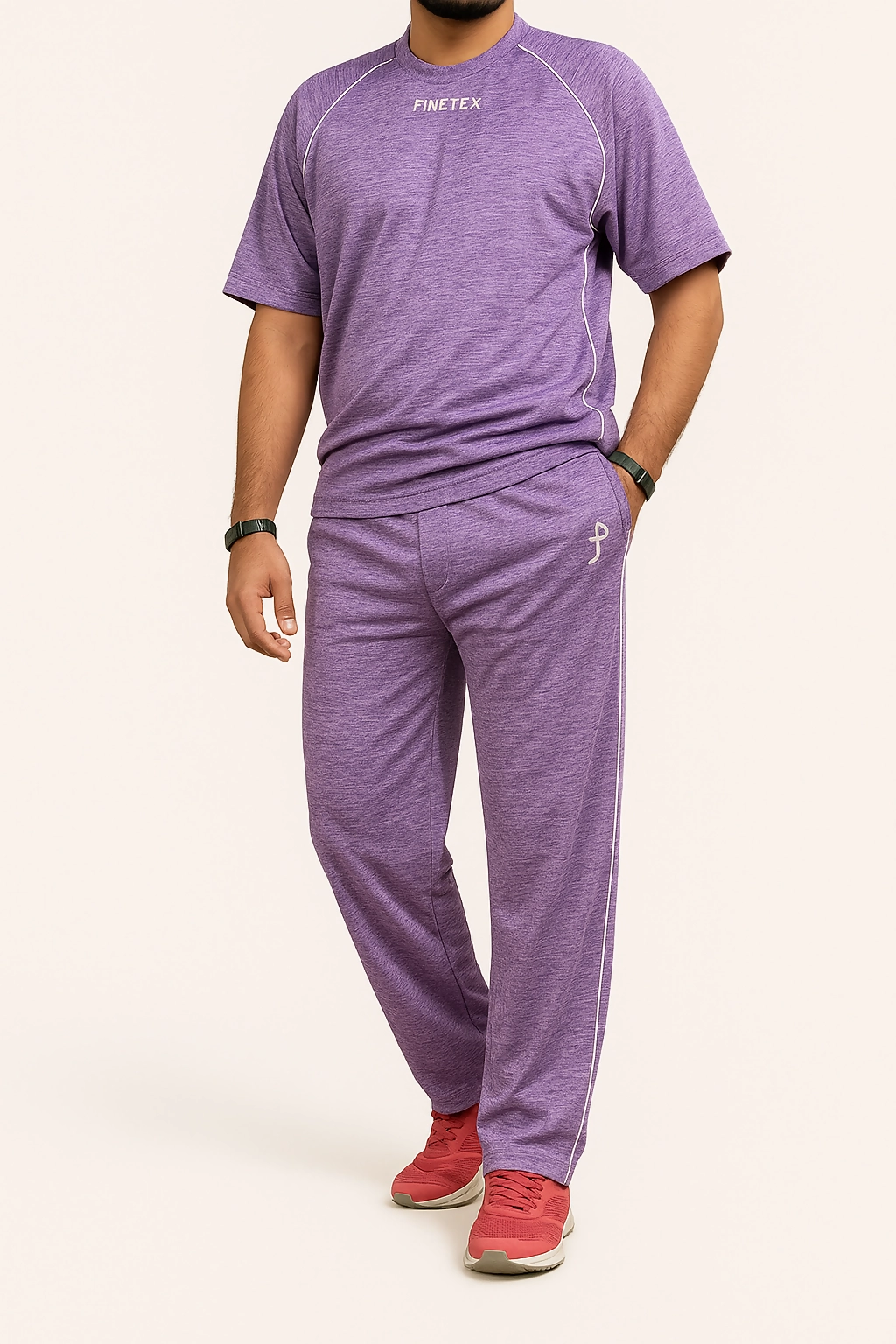 Fine Tex Clothing Stylish T-Shirt And Trouser (China mass) Fabric soft ...