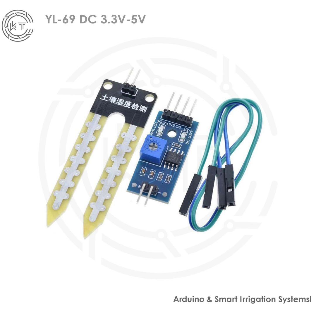 Soil Moisture Sensor Module – YL-69 DC 3.3V-5V Hygrometer for Arduino ...