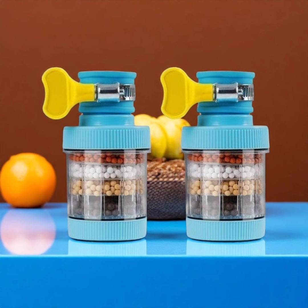 Faucet water purifier with six-layer activated carbon and medical stone ...