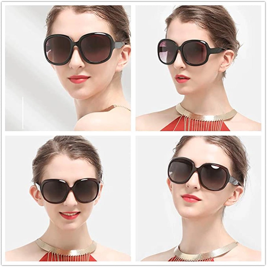 Beach Travel Hot Fashion Big Round Frame Black Ultraviolet Protection ...