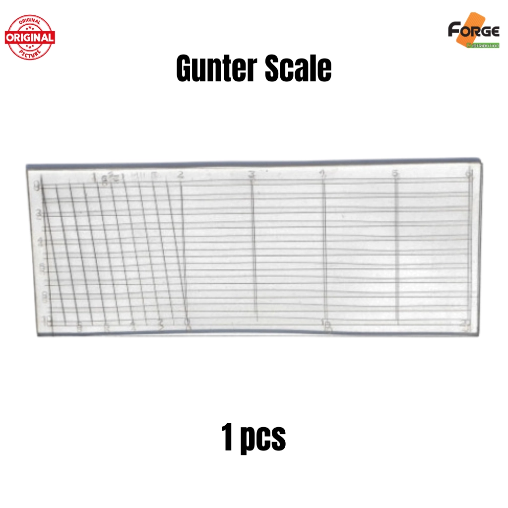 Transparent Gunter Scale – Clear Plastic Diagonal Scale for Land ...