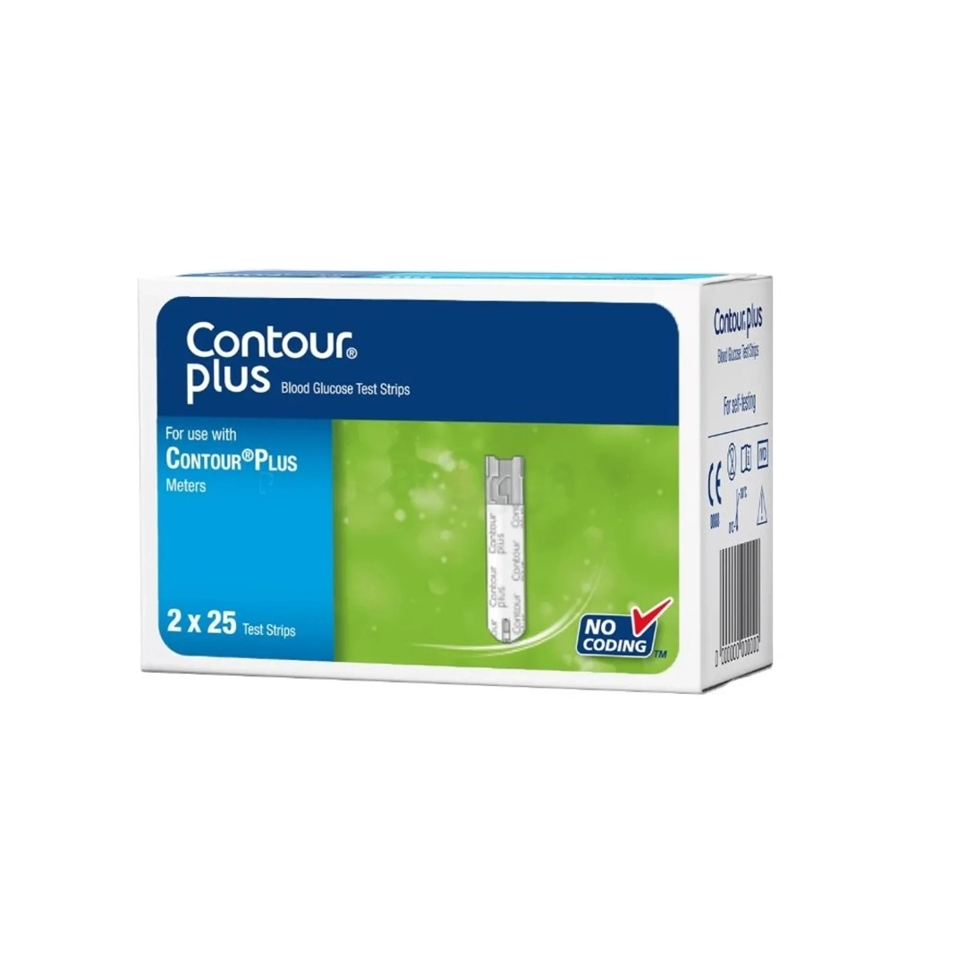 Contour Plus Blood Glucose Strip 25*2=50's Pack