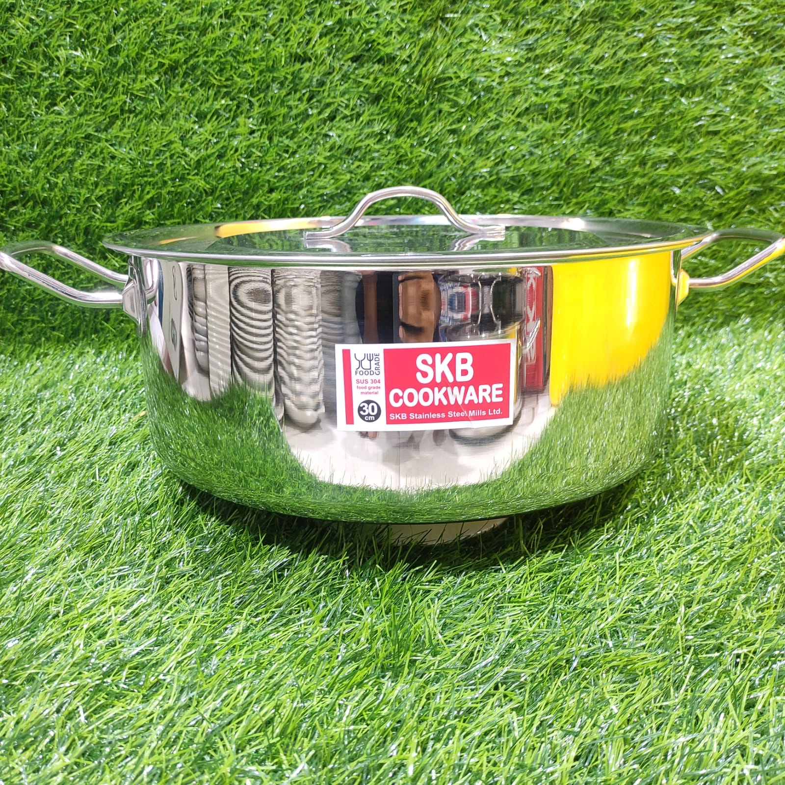 Stainless Steel Curry Sauce Pot With SS Lid & Handle - 30cm