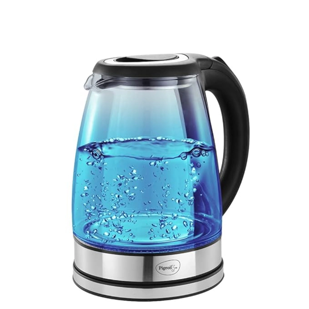 Jaipaan Crystal Glass Electric Kettle 2 Litre with LED Illumination, Heat Resistant Pyrex 1500 Watt