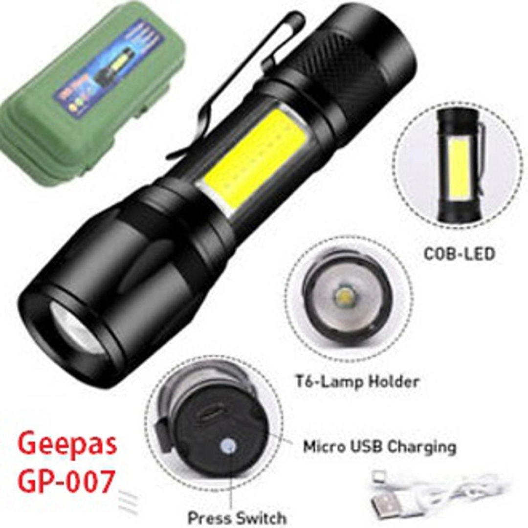 HAND Geepas GP-009 Rechargeable Portable LED Flashlight (Zoom)