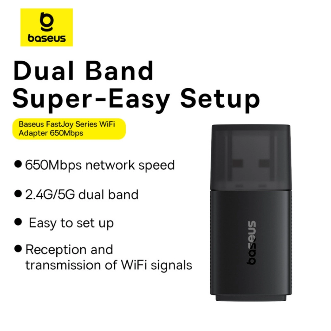 USB Wifi Baseus FastJoy Series 650Mbps High Speed 2.4G / 5G Dual Band ...