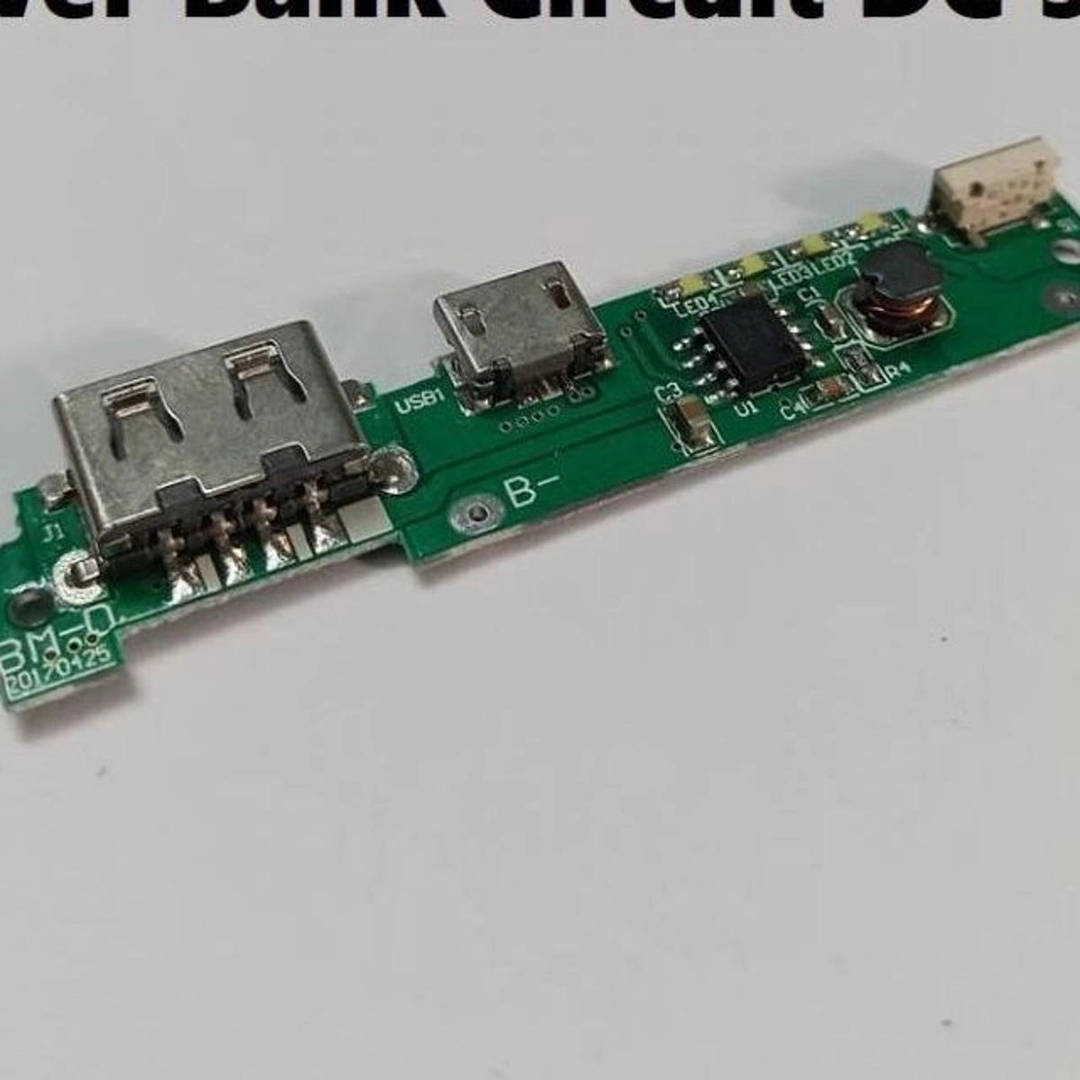 SINGLE USB Power Bank Circuit With LED Indicator Input DC 5V 1A Micro ...