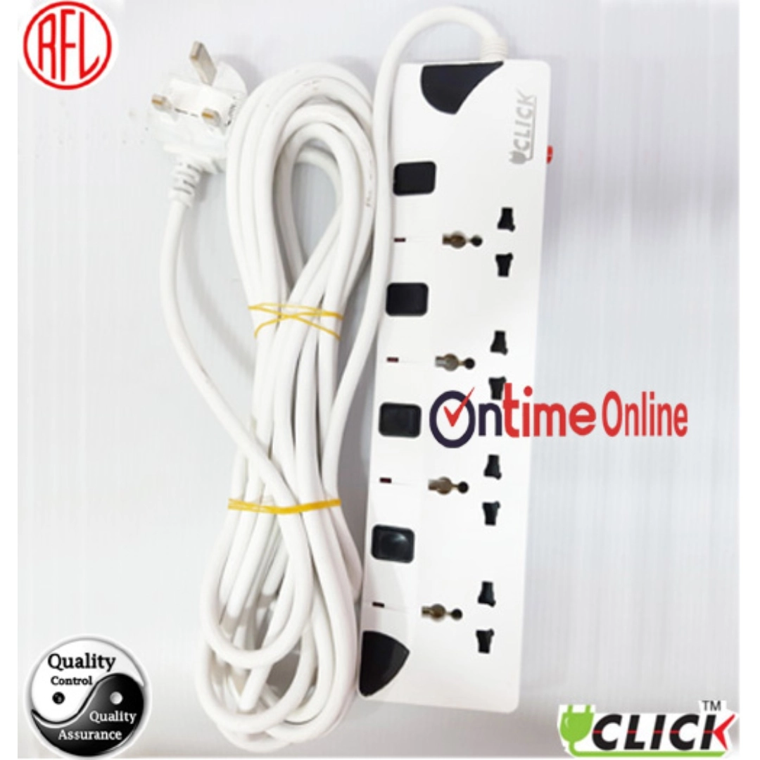 Multi Extension Click 3 pin 4 port 16 feet Cable, Multi extension.