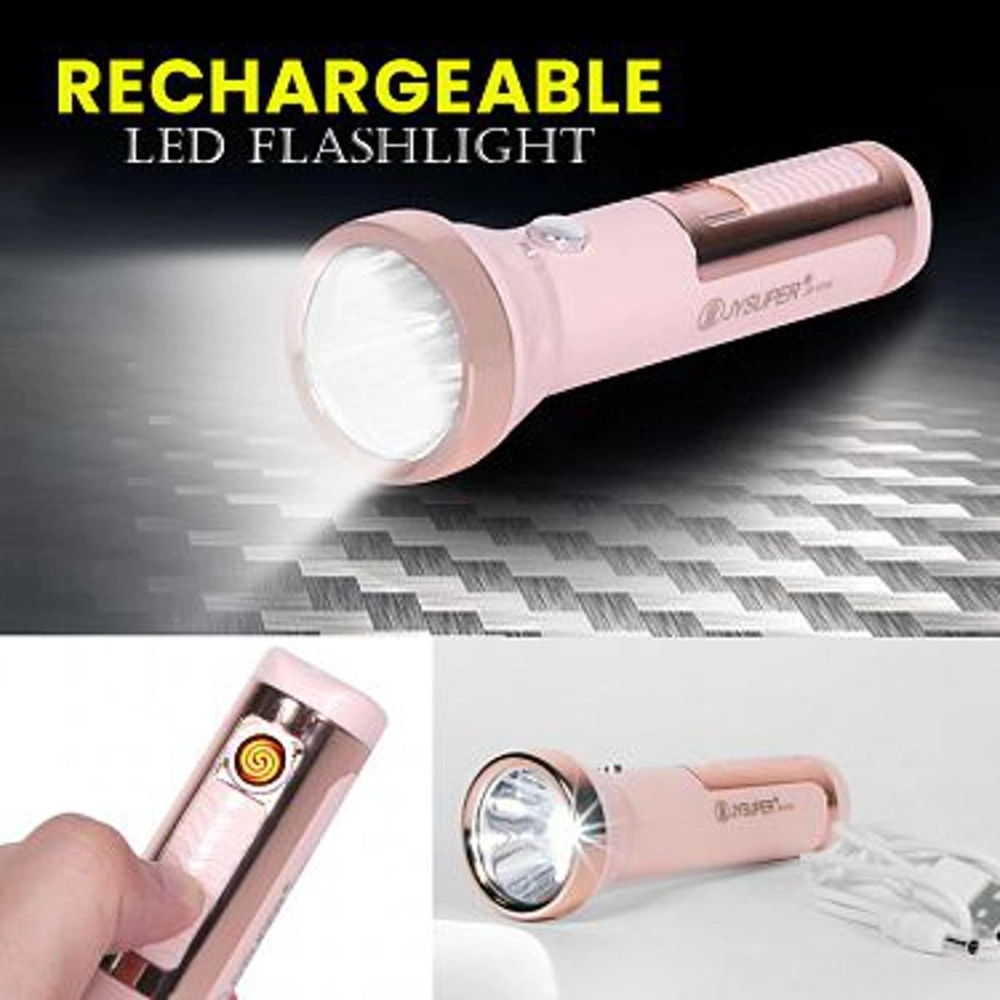 Jy-1710Torch Light Super Bright Rechargeable Led Flashlight With Side ...