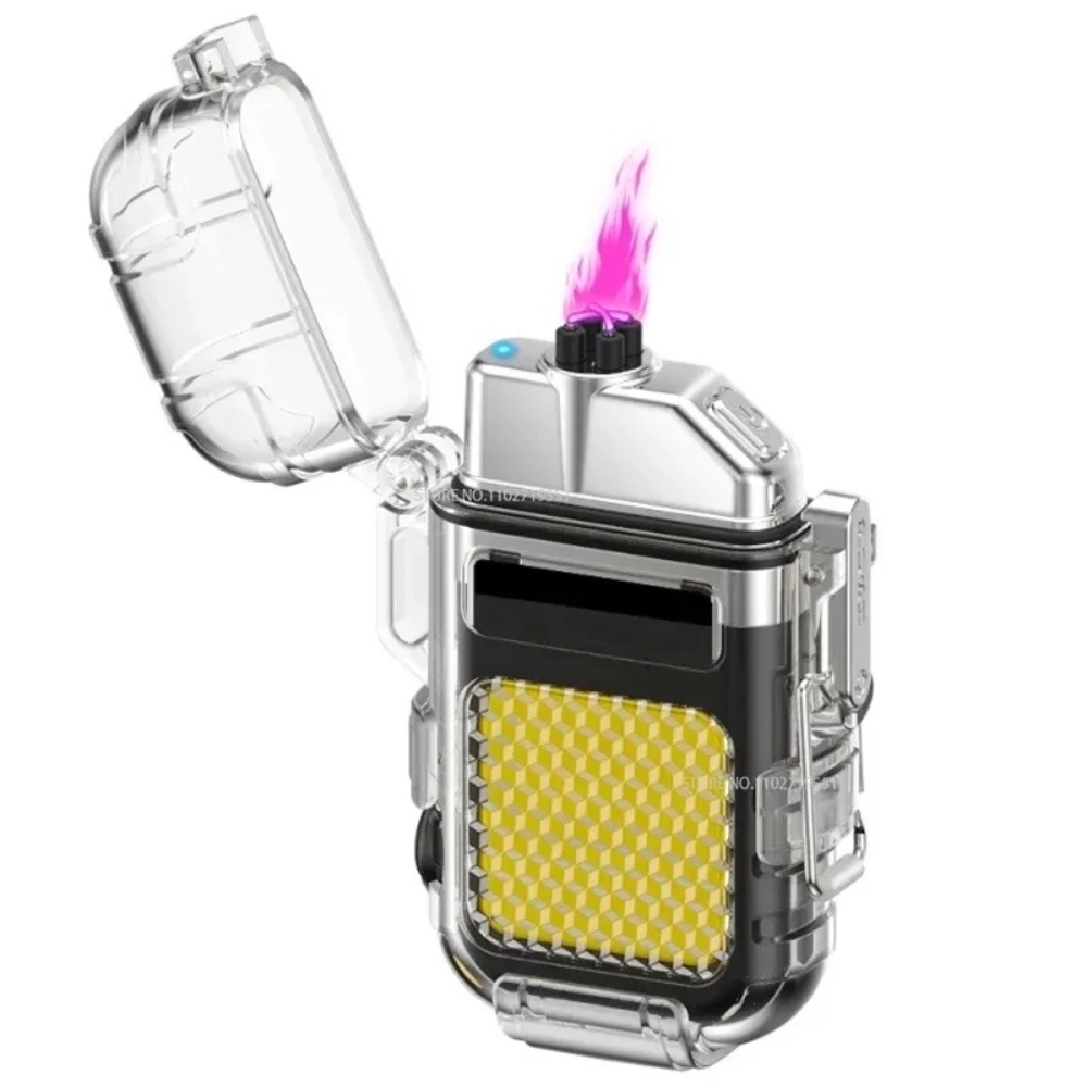 Lighter Flashlight Transparent Waterproof ARC Electric USB Camping ...