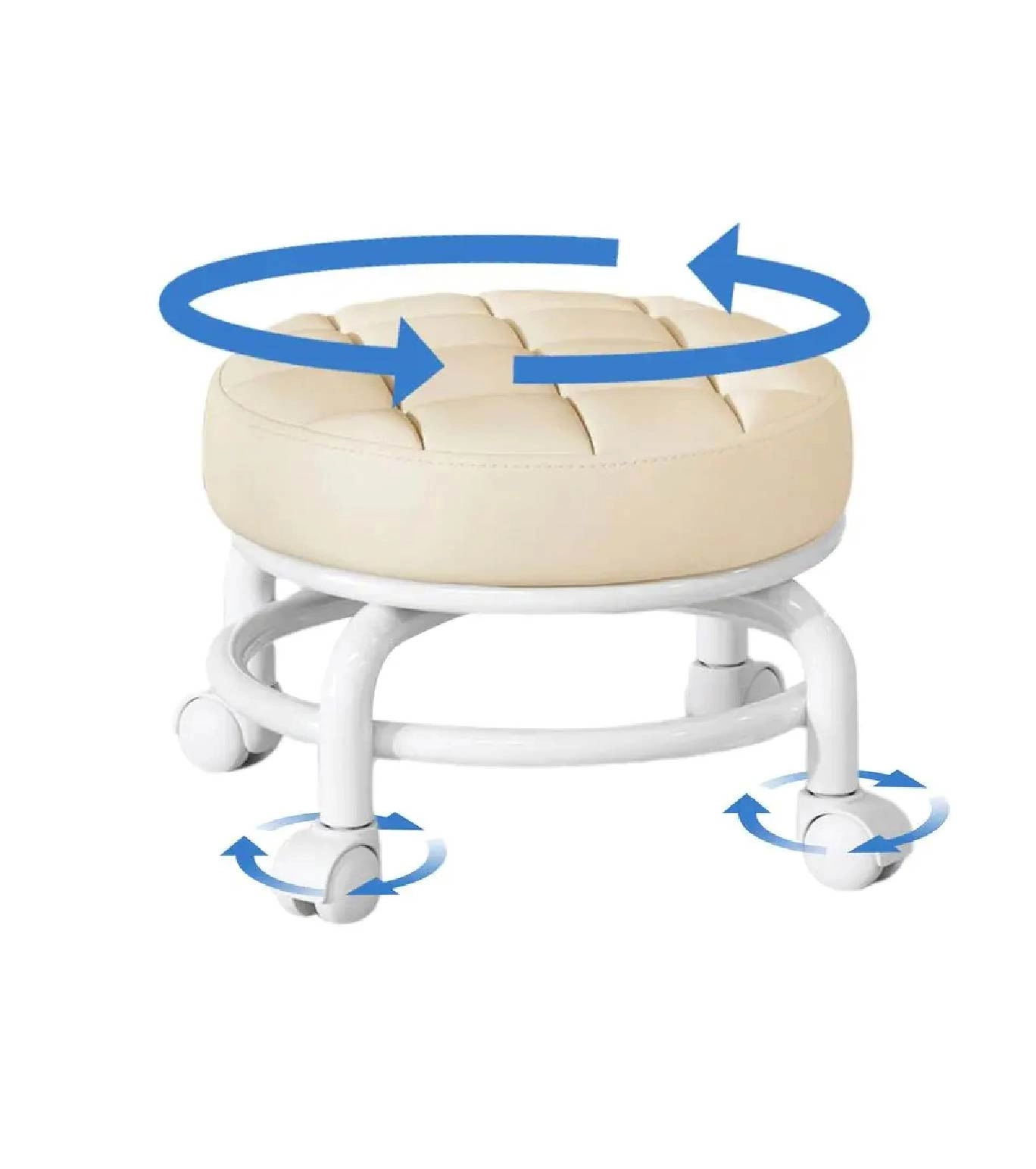 360 Rolling Low Stool Chair with Wheels Modern Simplicity Soft Pack ...