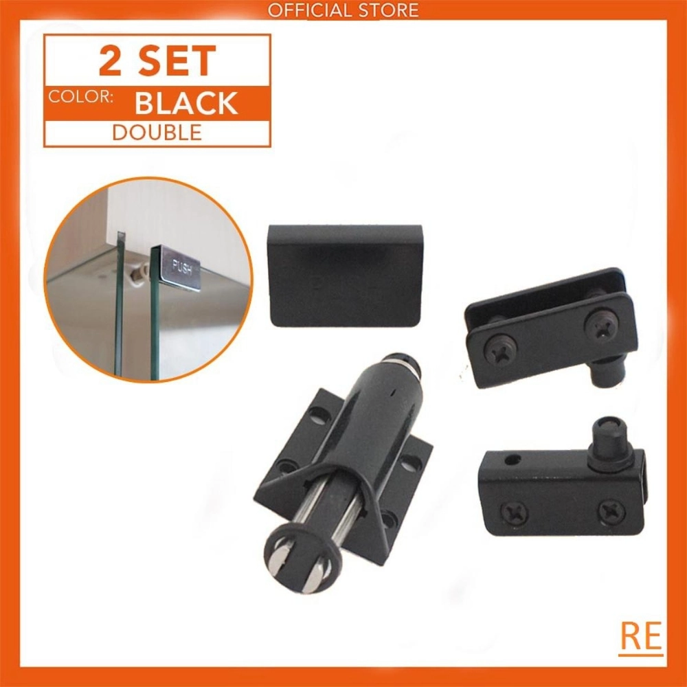 2 pcs Single Glass Push Magnet black Magnet High Quality