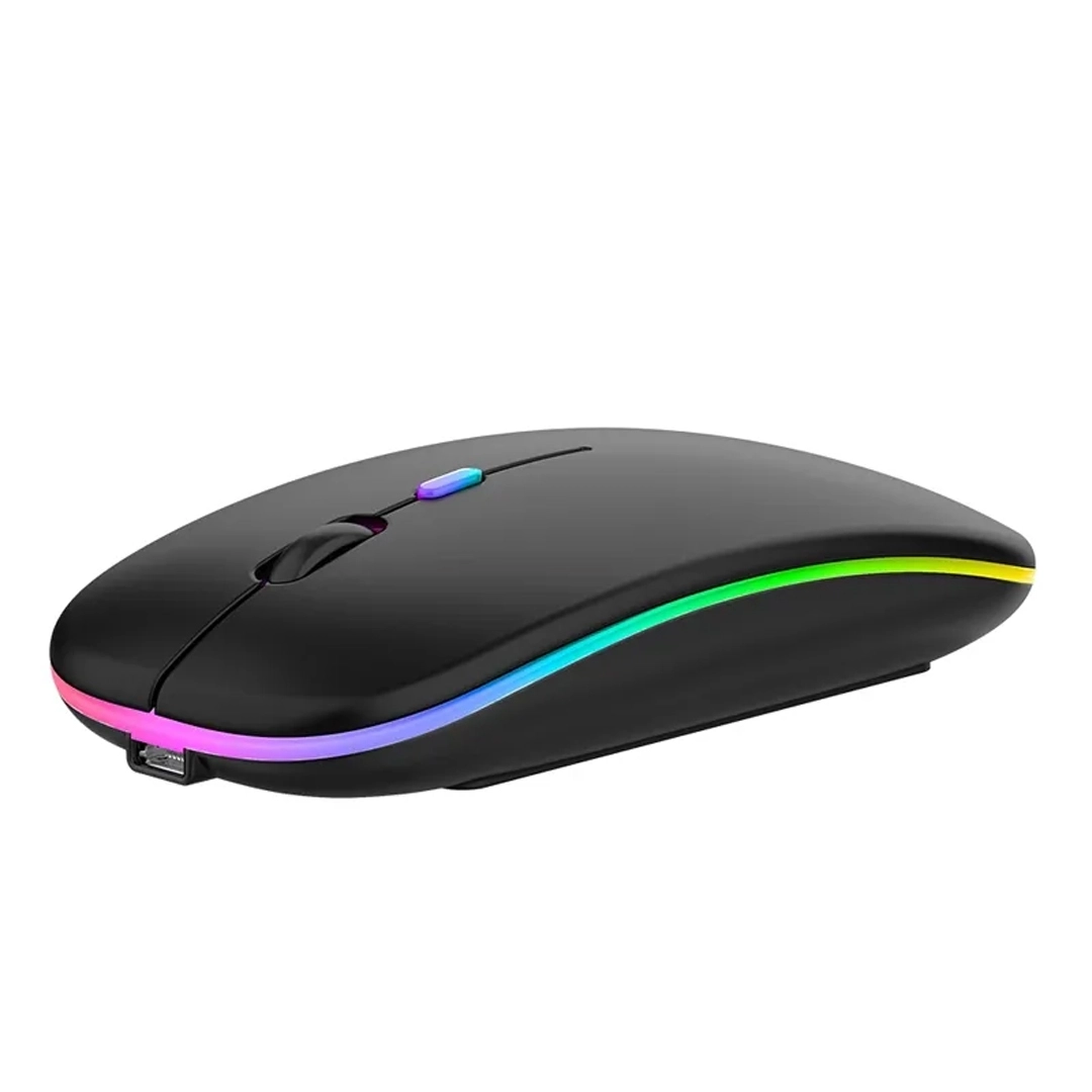 Rechargeable Dual Mode RGB Wireless Mouse Bluetooth 5.0 2.4 GHz Optical ...