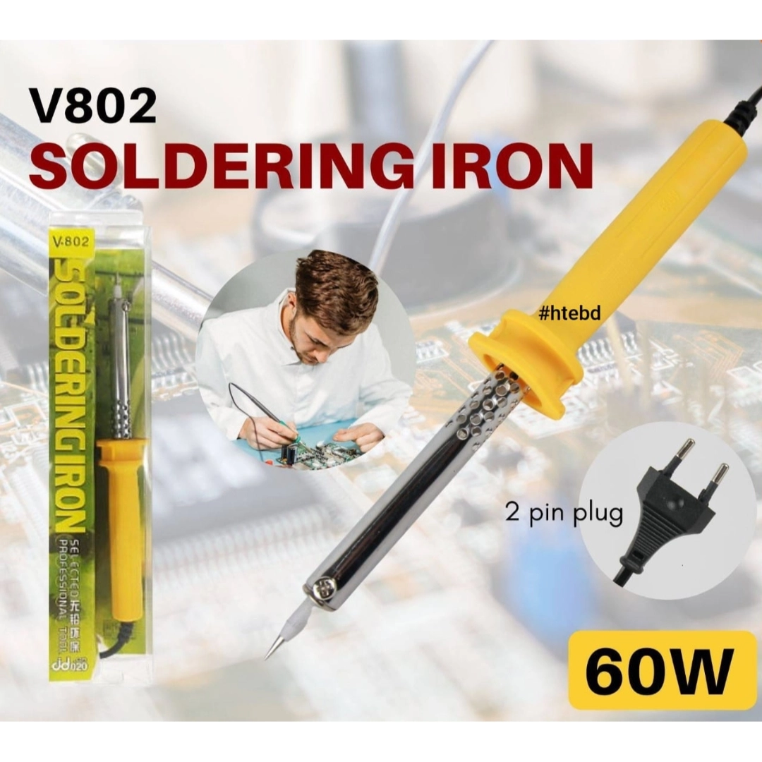 V-802 60W 250V LIGHTWEIGHT SOLDERING IRON FOR HOT IRON WELDING ...
