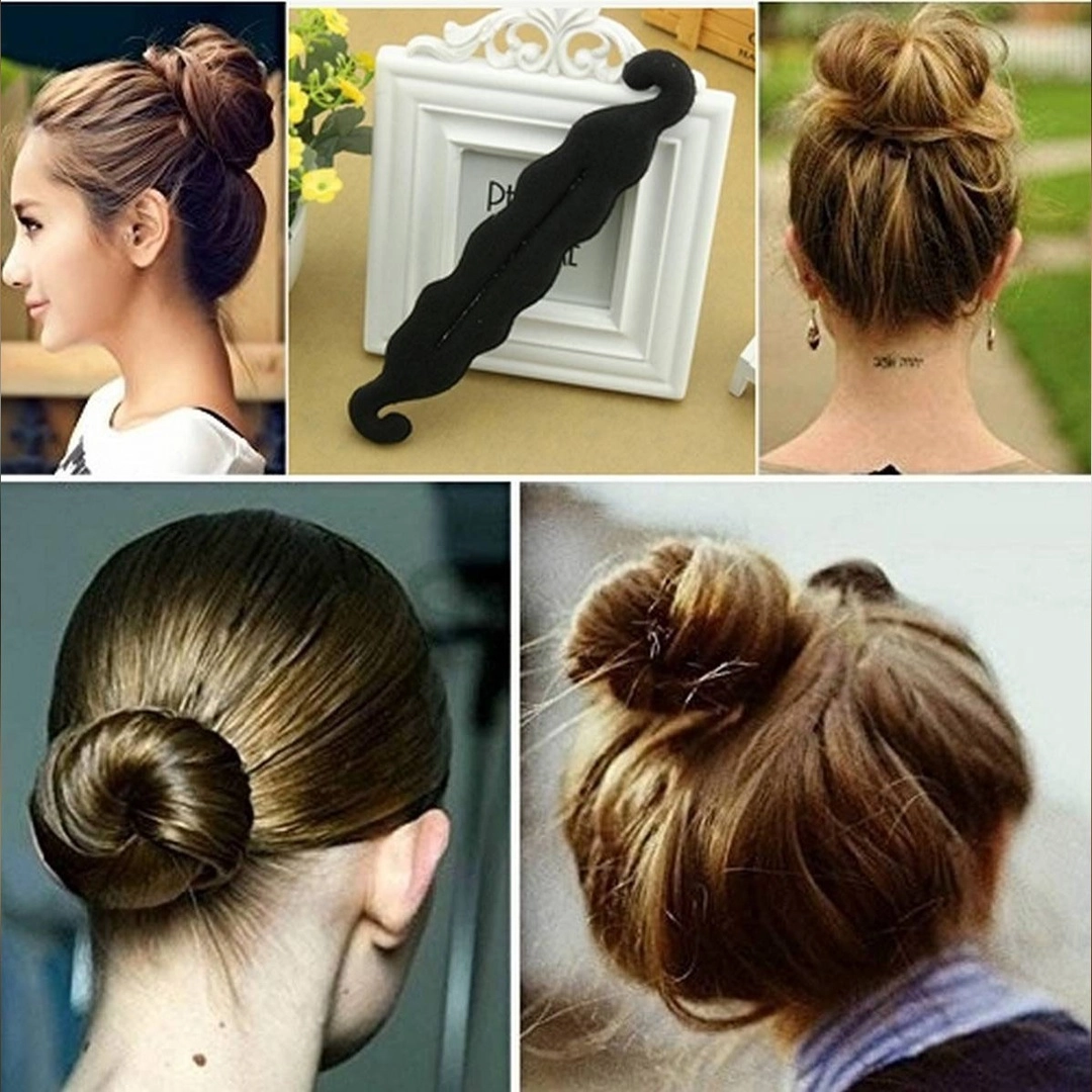 New Fashion Bun Maker Updo Tool Donut Hair Twist Foam Sponge Styling Clip