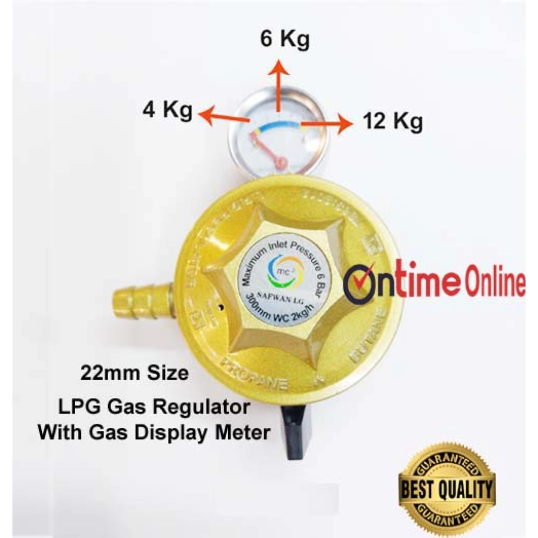 LPG Device cum Display Meter Regulator (22mm Size) Premium Quality