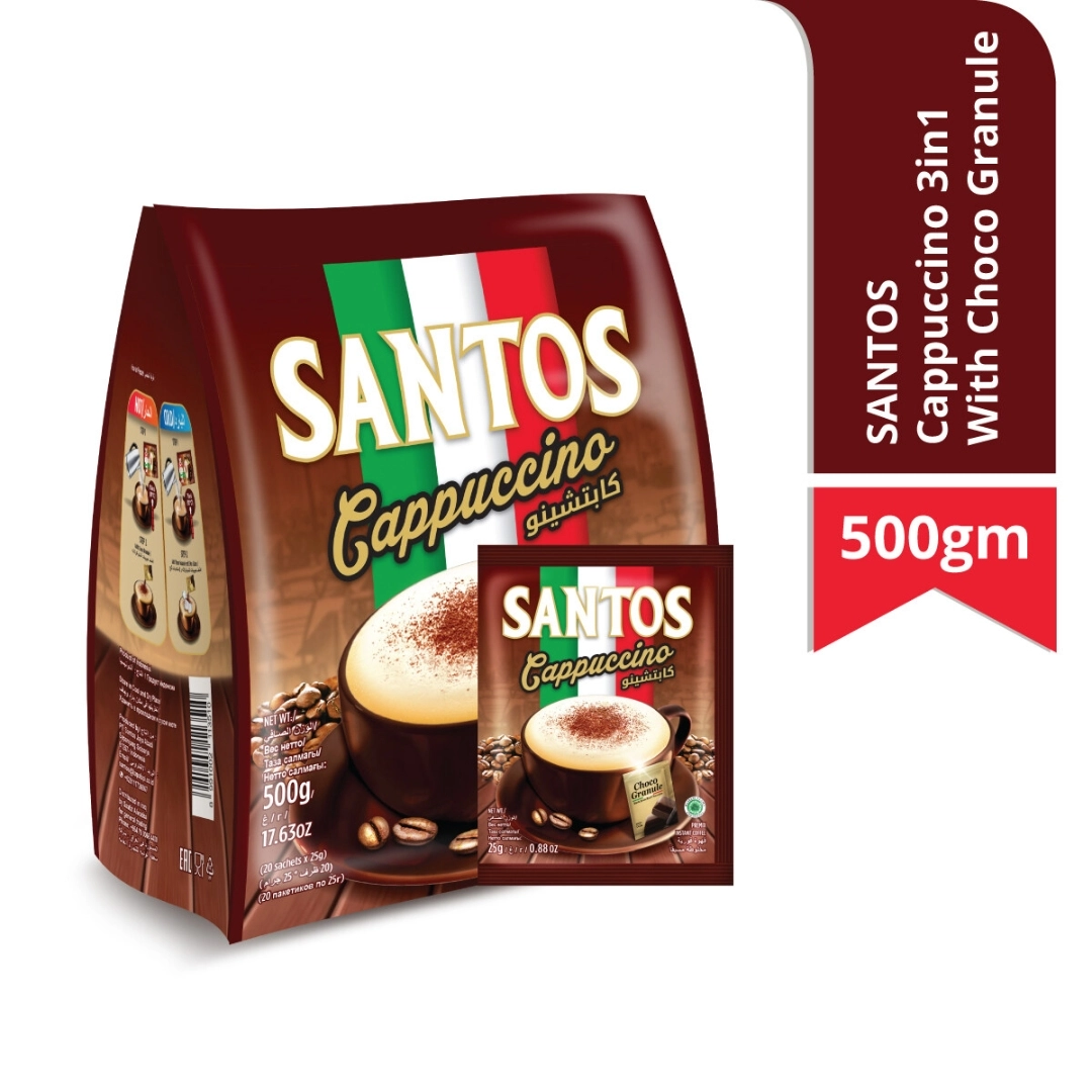 Santos 3In1 With Choco Granule 500G - Coffee-500gm