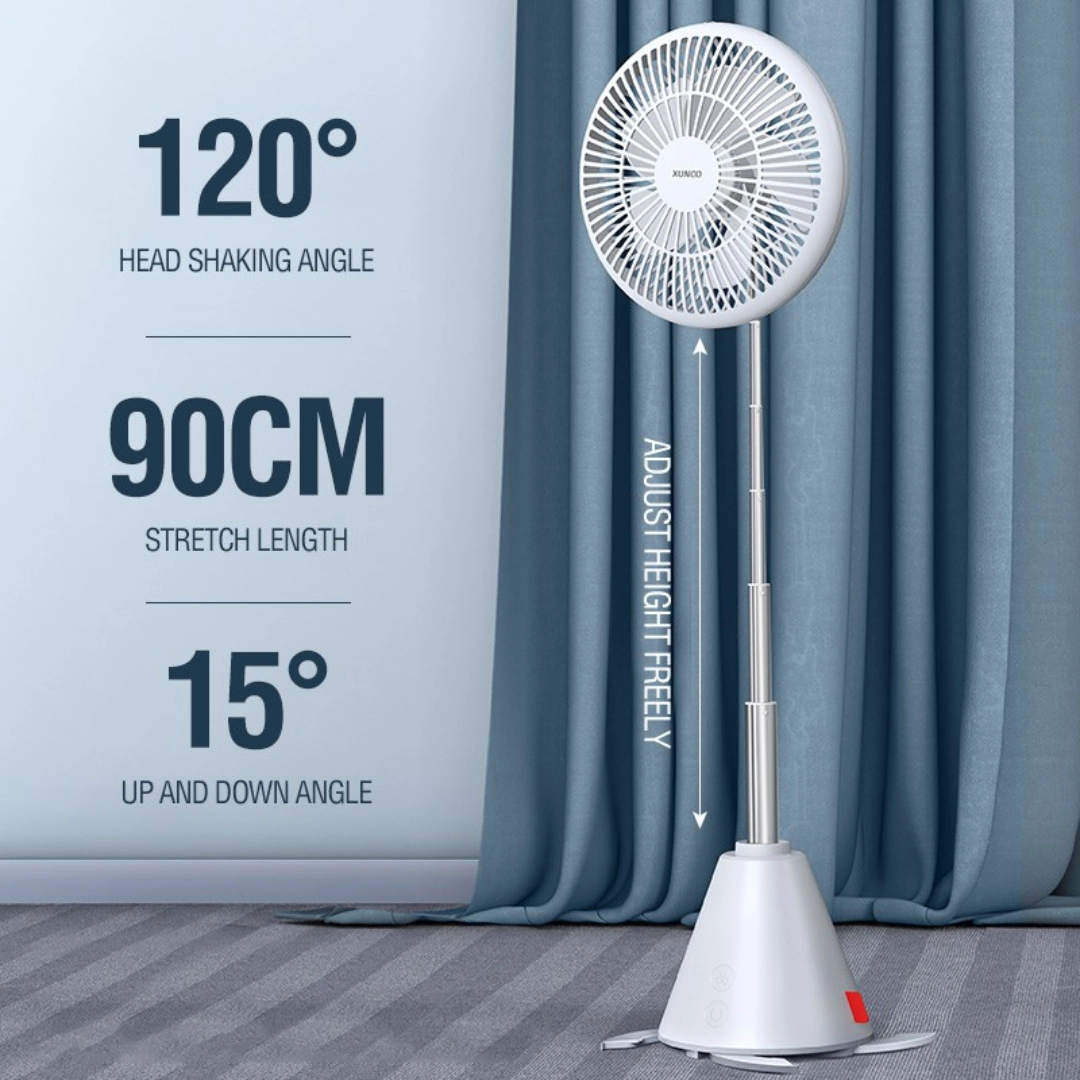 Xundd Xdot-024 Rechargeable Oscillating Portable Fan Telescope ...
