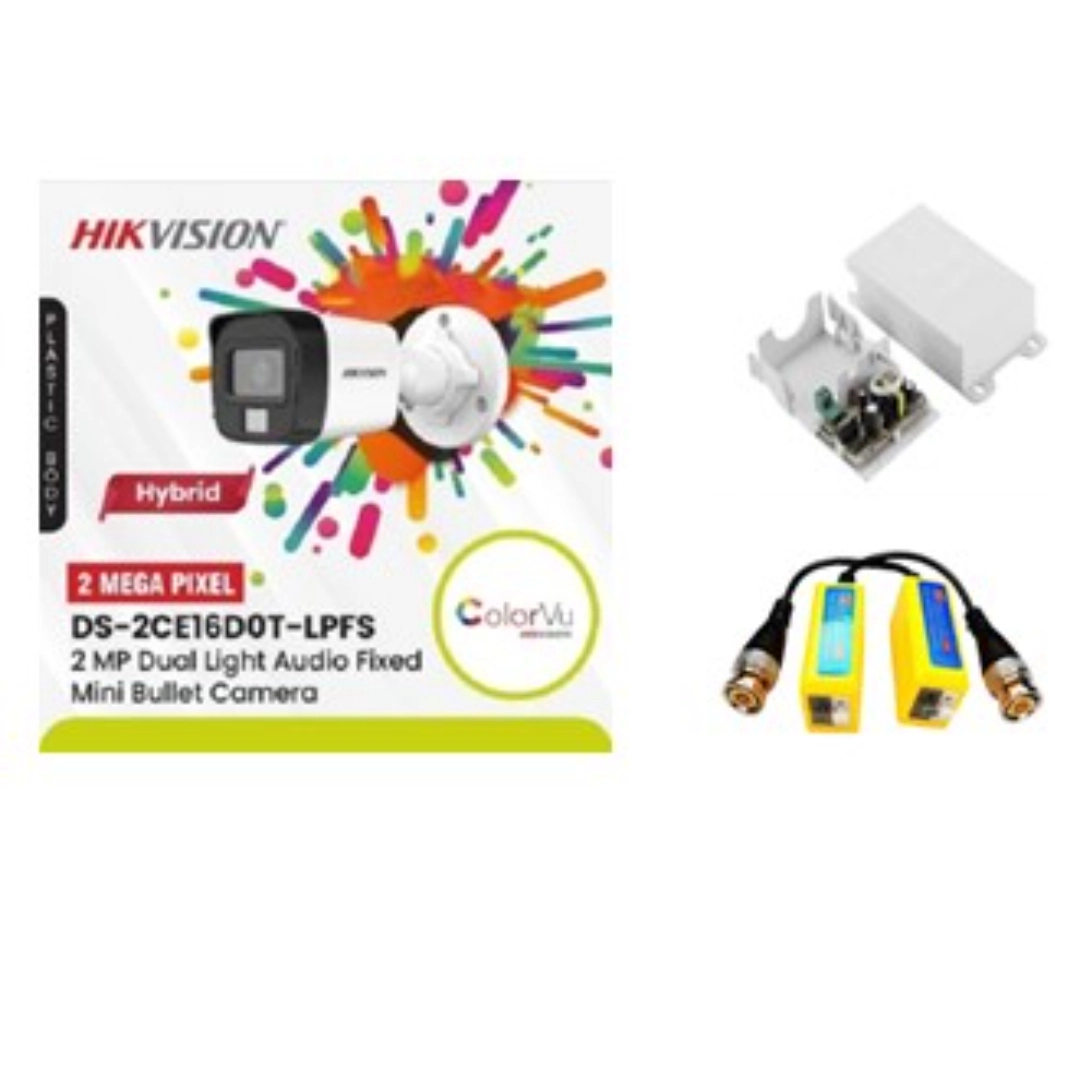 Hikvision DS-2CE16D0T-LPFS 2MP Dual Light Full Color Audio Fixed Mini ...