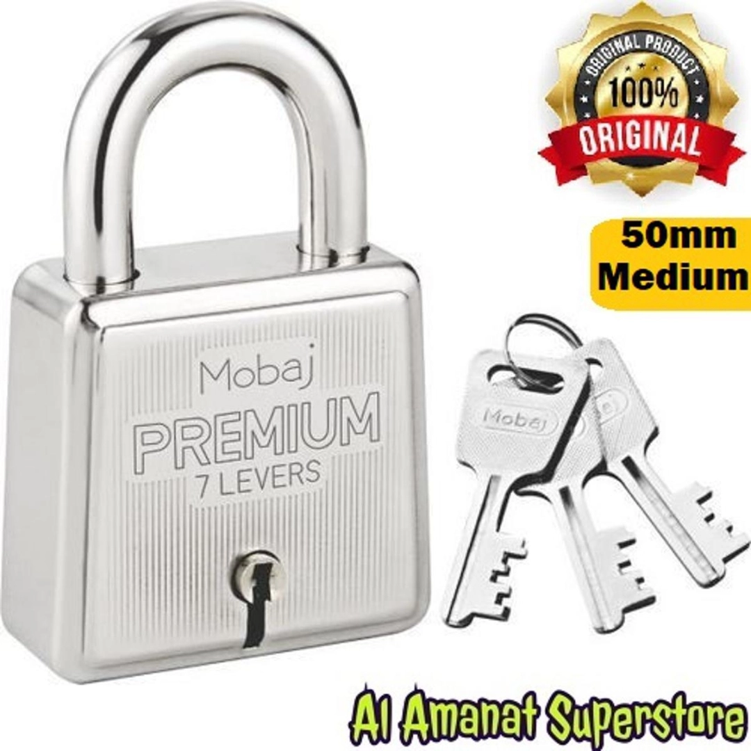 Mobaj Premium 7 Lever Pad Lock 50 mm each ,Heavy-duty padlocks for ...