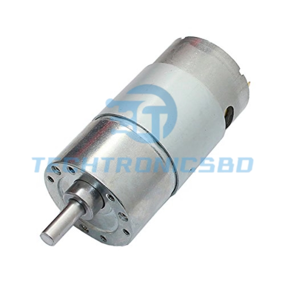 37GB Metal Gear DC Motor 12V | High Torque Electric Gear Motor |100RPM ...