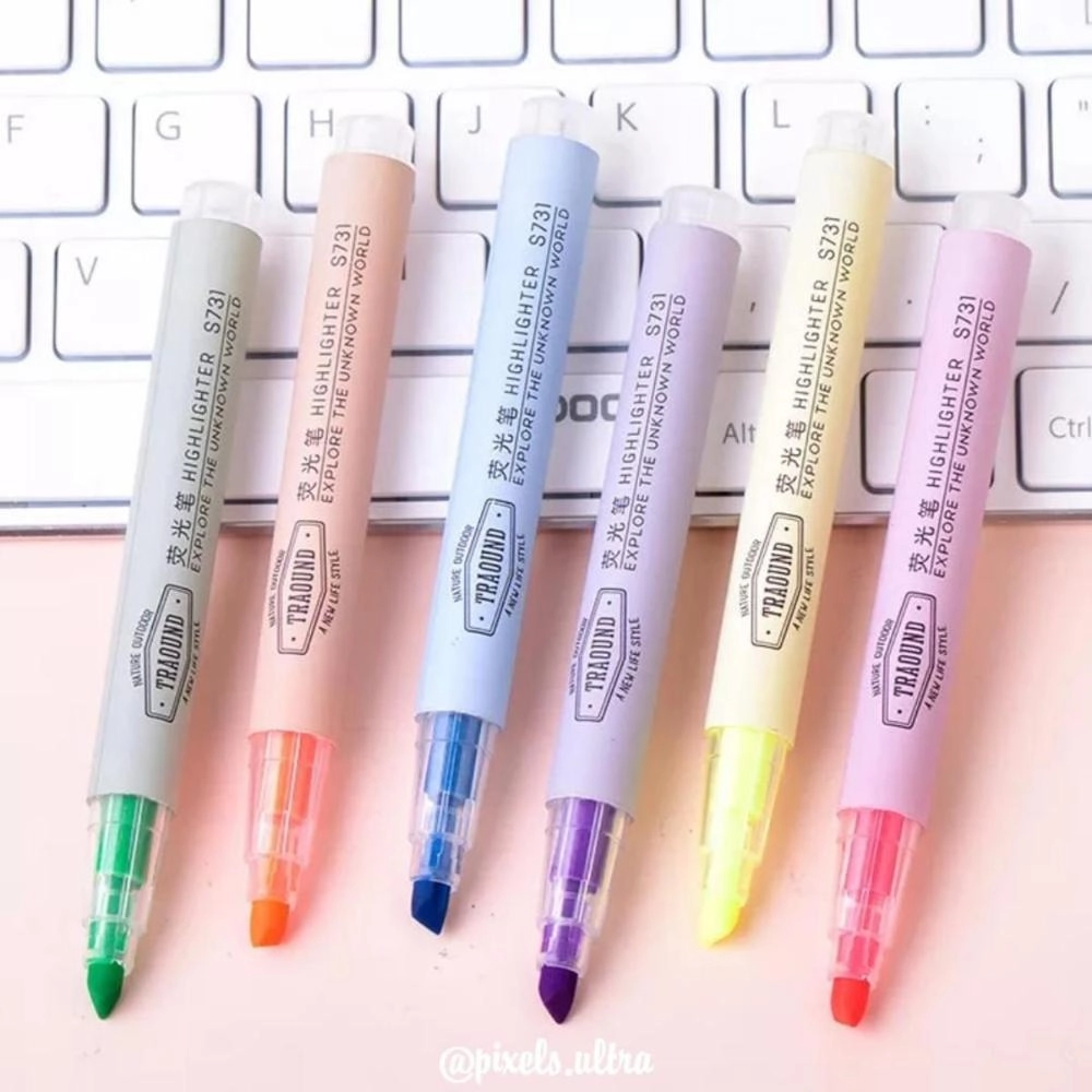 Deli Highlighter S731 Fluorescent marker pen 6pcs