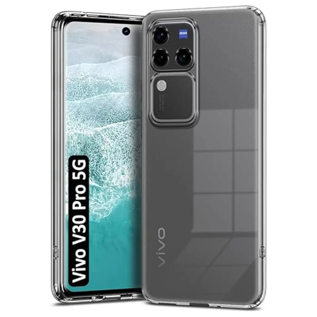 Vivo V30 Pro 5G Flexible Clear Transparent Soft TPU Back Case Cover