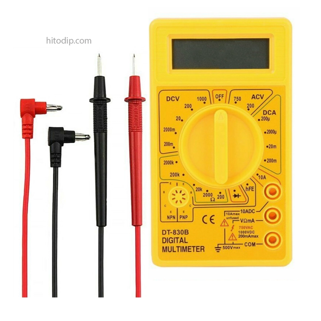 Digital Multimeter -Voltmeter, Ammeter, Ohm Meter Test Probe DC, AC LCD ...