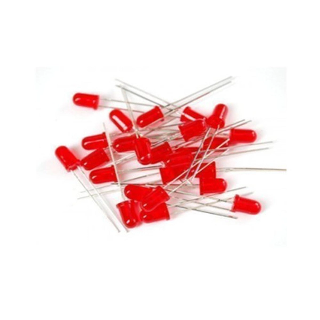5mm Red LED 100 PCS by ROJA ELECTRONICS