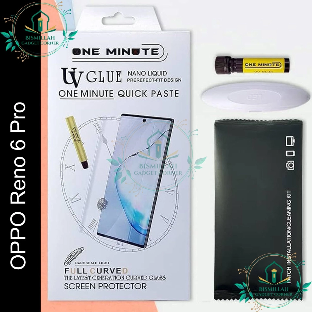 Premium UV Tempered Glass For Oppo Reno6 Pro Screen Protector Curved ...