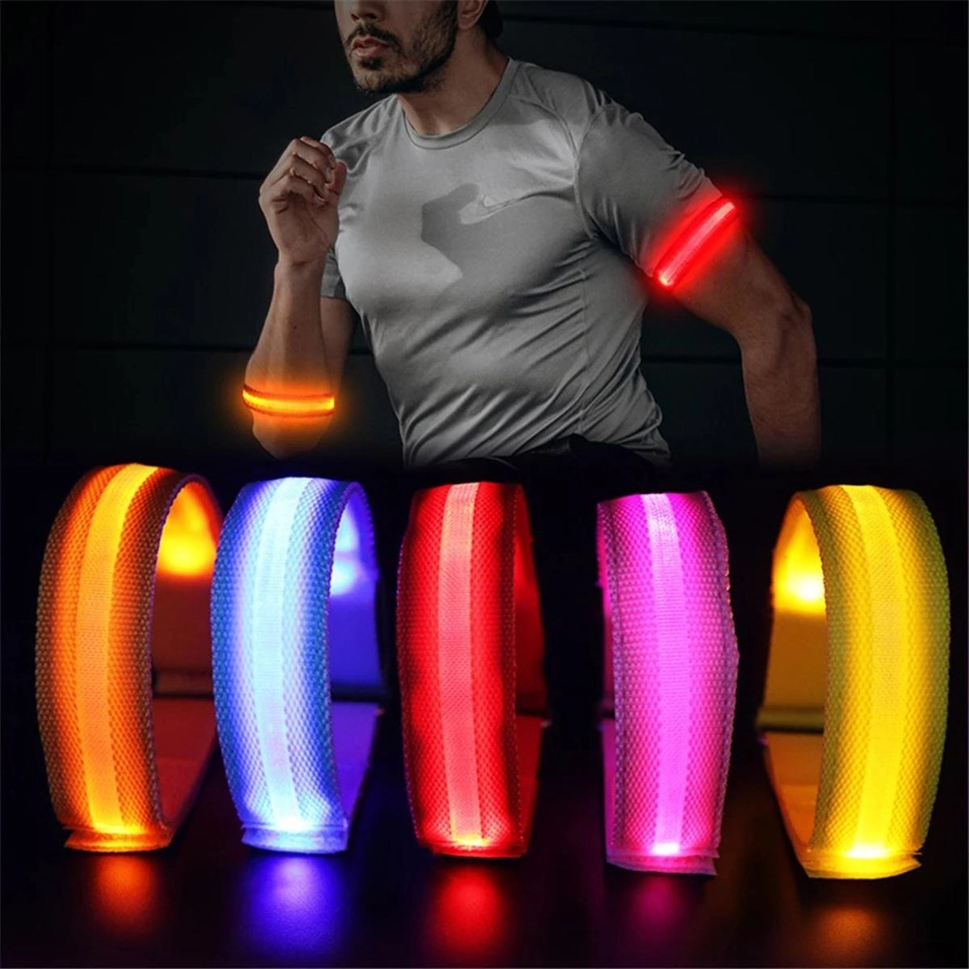Rechargeable Running belt Armband LED Night Light Outdoor Sports USB Safety Belt Arm Leg Warning ...
