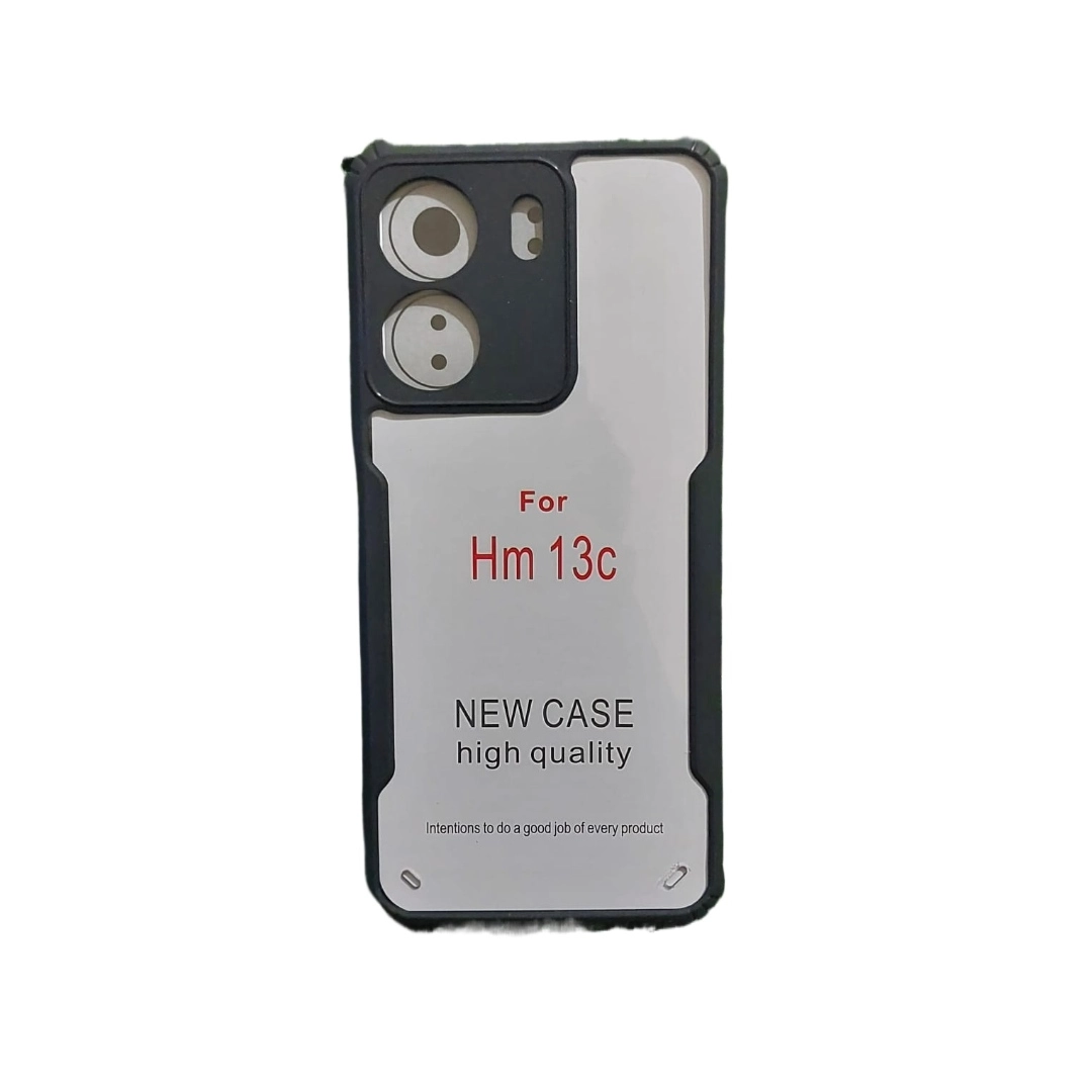 Xiaomi Redmi 13C Transparent Black Shockproof Camera Protective Premium ...
