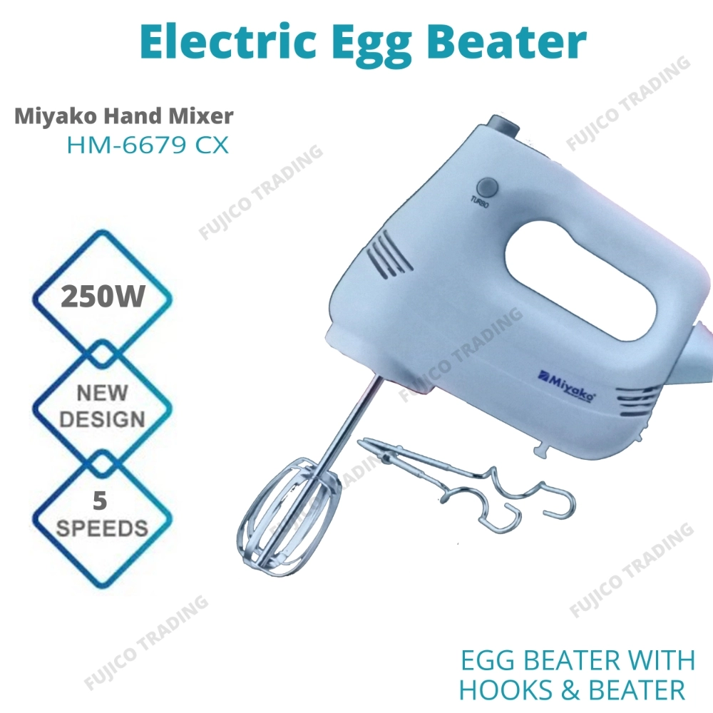 Miyako Egg Beater and Mixer 6679 CX | with Dough Hooks in a Storage ...