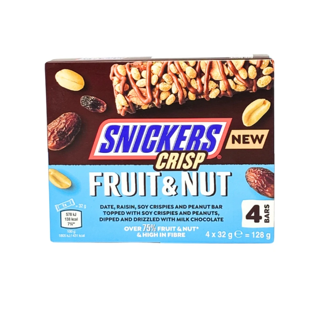 Snickers Crisp Fruit & Nut 4 Bars, 128G