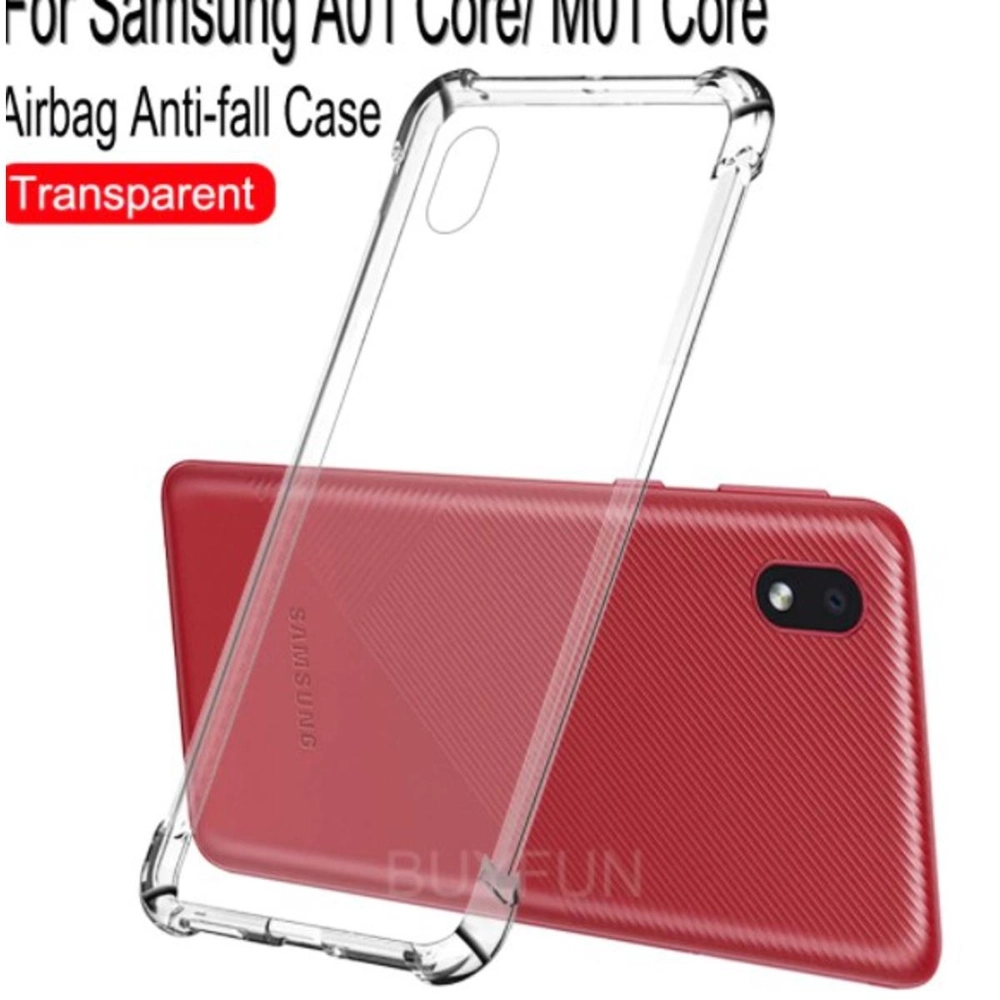 For Samsung Galaxy M01 Core Transparent 6D Crystal Silicone Bumper Case ...