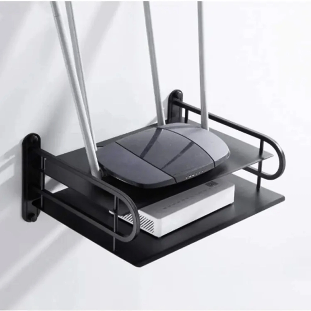 Metal Router Stand Router Storage Box - Black