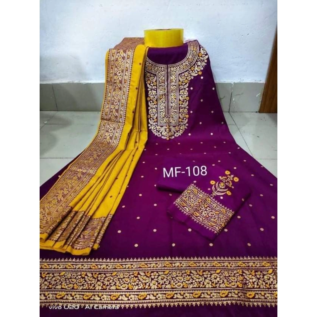 Unstitched Cotton Skin Print Salwar Kameez New Design Three Piece For ...