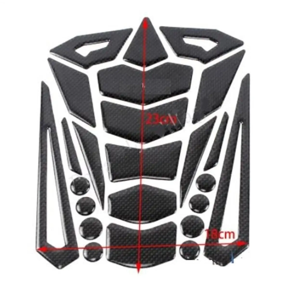 3D UNIVERSAL Fuel Tank Pad Protector Sticker For Motorcycle. Black