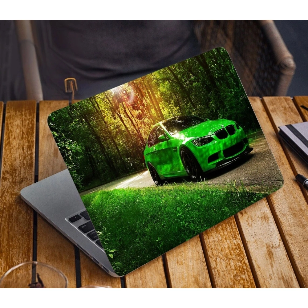 Beautyful Nature with Green Car Laptop Sticker Laptop Skin Sticker for ...