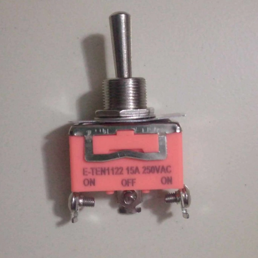 3Pin Momentary ON-OFF-ON TOGGLE Switch 3 Terminal 15mm Long Head AC ...