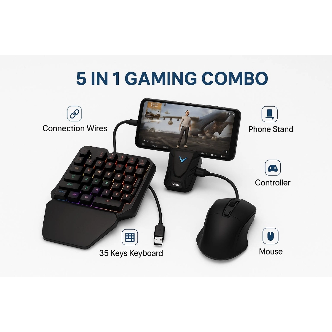 DIVIPARD Gaming LED USB Keyboard & Mouse Combo for Mobile & Tablet ...