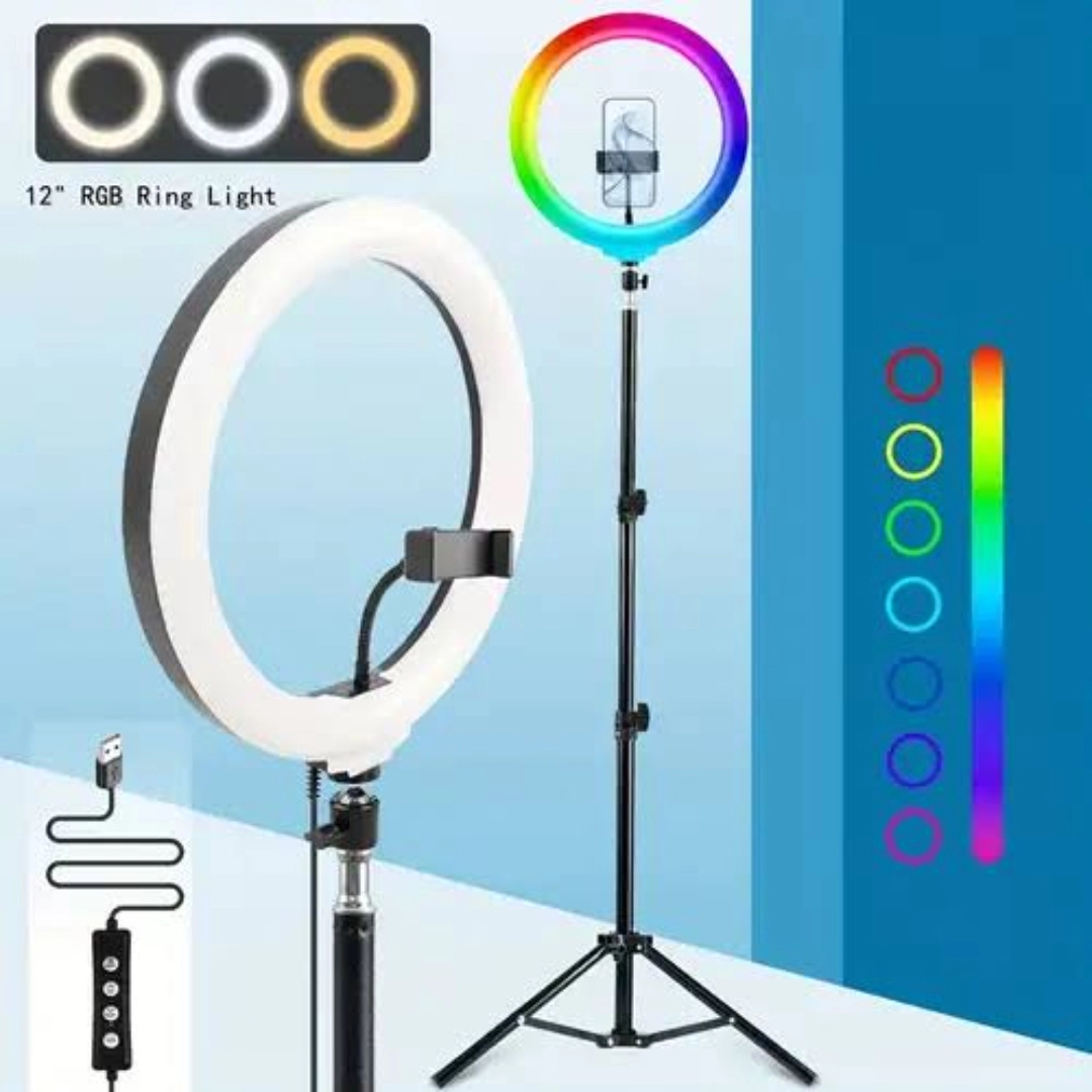 12-inch RGB LED Soft Ring Light with Tripod – Perfect for Photography ...