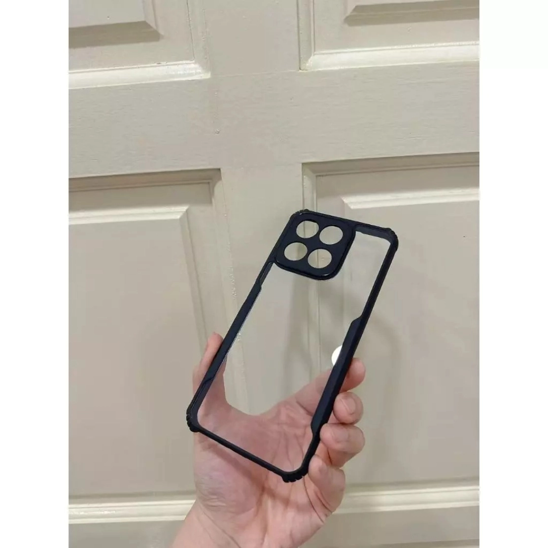 For Honor X5b / Honor X5b Plus Transparent Black Shockproof Camera ...