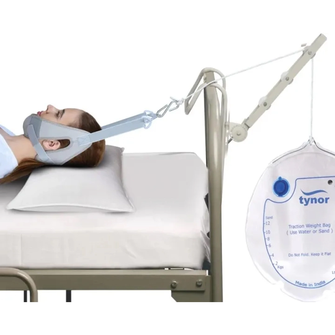 Tynor Cervical Traction Kit (Sleeping) With Weight Bag, Grey, Universal ...