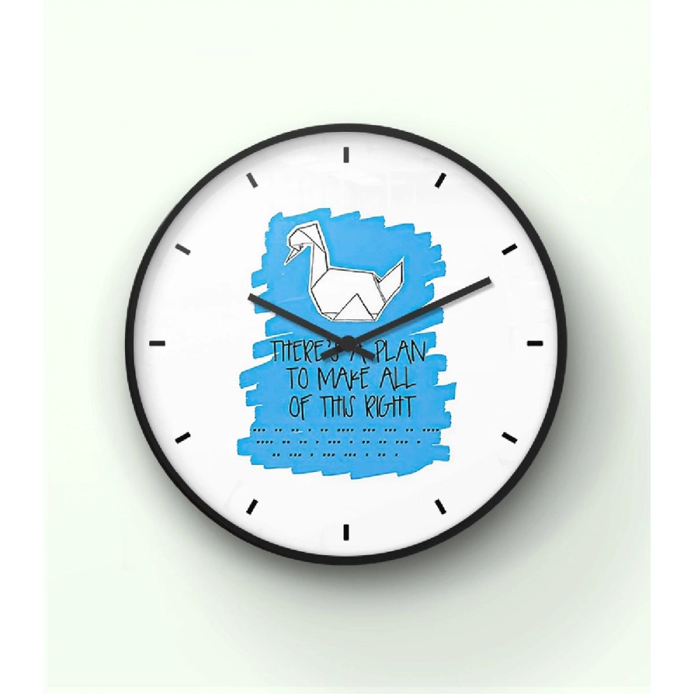 Paperboat Origami Swan (Prison Break) Wall Clock 10 Inch