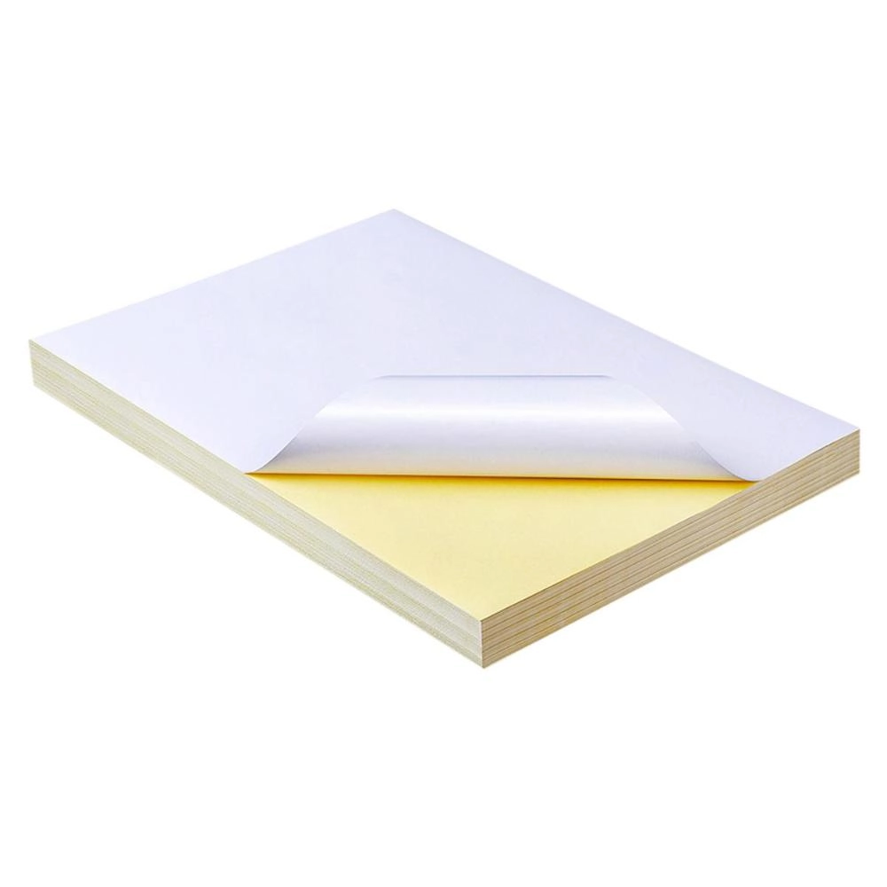 50 Sheets A4 Glossy Self Adhesive Sticker Label Paper for Laser and ...
